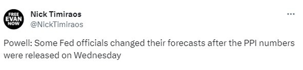 Some Federal Reserve officials changed their forecasts half way through the FOMC meeting ...